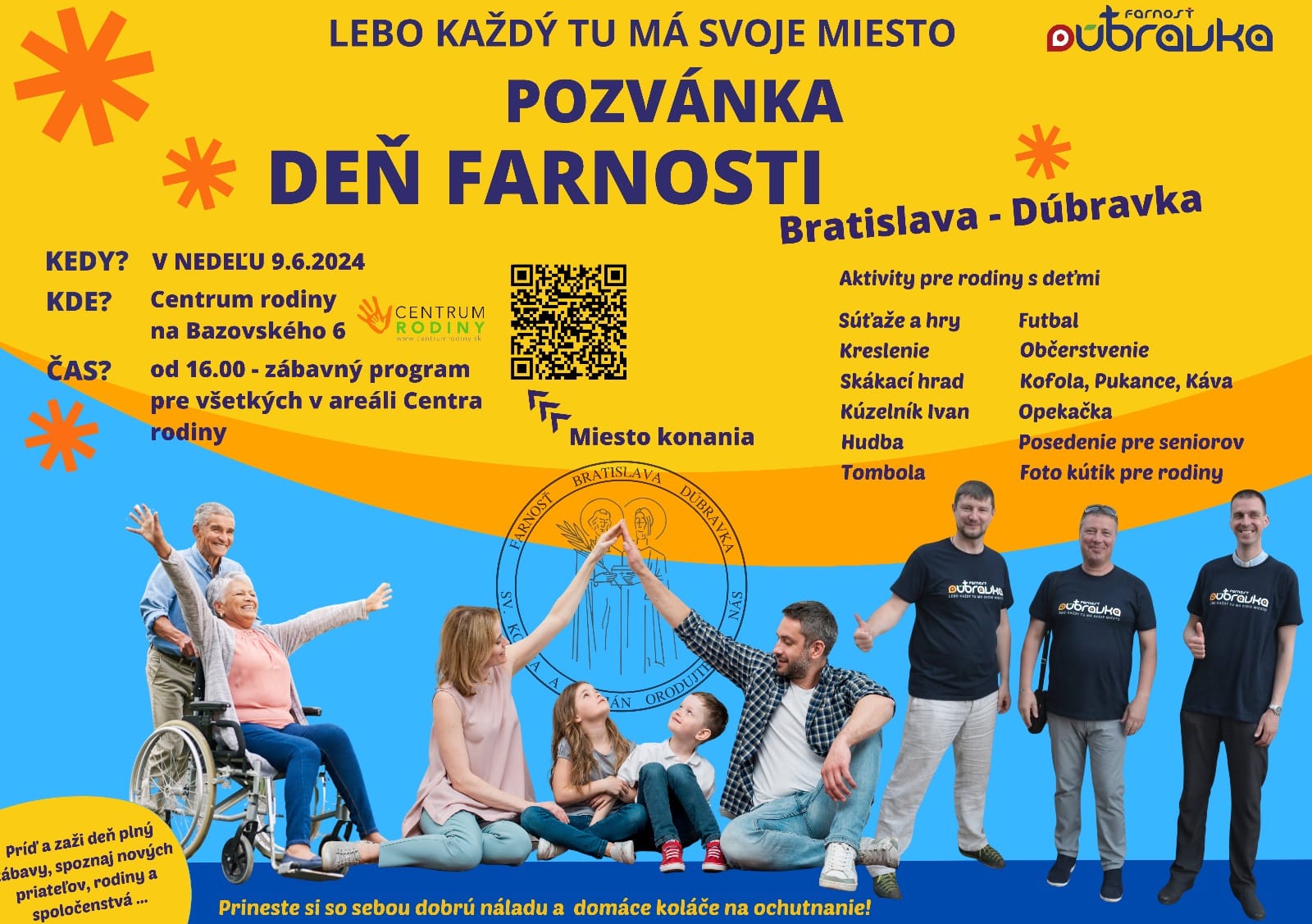Pozvánka na Deň farnosti 2024 - Farnosť Bratislava - Dúbravka